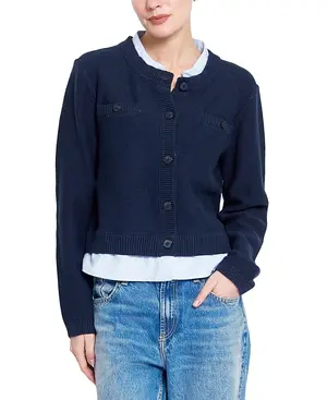 Central Park West Coen Towfer Cardigen - Navy Blue