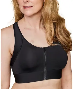 MEADOW Hero Front Closure Sports Bra Mastectomy Friendly - Black