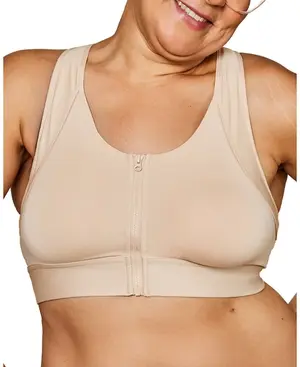 MEADOW Hero Front Closure Sports Bra Mastectomy Friendly - Buff
