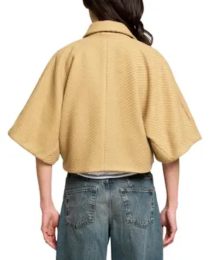 Central Park West Lyla Short Sleeve Cape Jacket