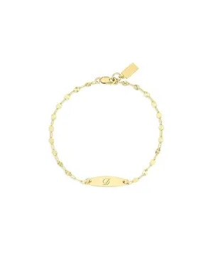 SET & STONES Banks Engraved Initial Bracelet D
