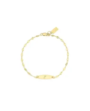 SET & STONES Banks Engraved Initial Bracelet E