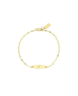 SET & STONES Banks Engraved Initial Bracelet N