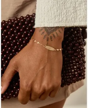 SET & STONES Banks Engraved Initial Bracelet - W