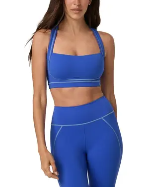 Vuori Allthefeels Linework Sports Bra - Electric Blue