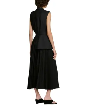 Sandro Eleonore Tailored Wrap Maxi Dress