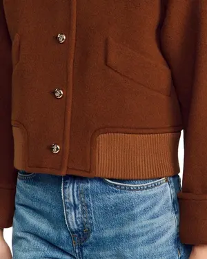 Sandro Anderson Wool Blend Short Coat