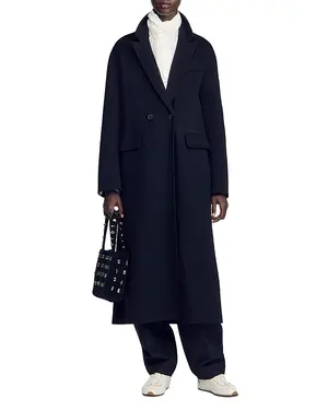 Sandro Reed Double Faced Wool Coat