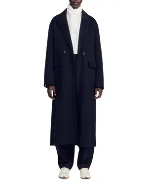 Sandro Reed Double Faced Wool Coat