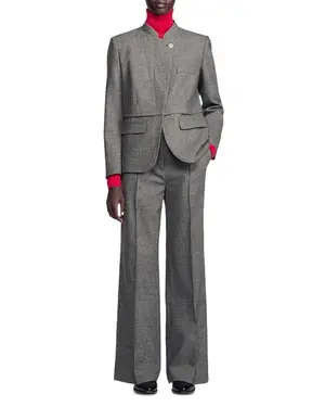 Sandro Vannina Band Collar Suit Jacket