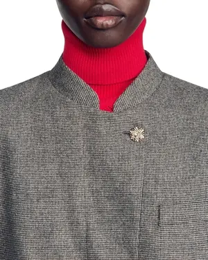 Sandro Vannina Band Collar Suit Jacket