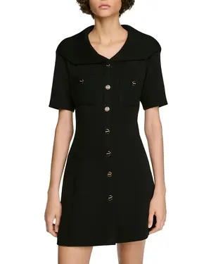 Sandro Sabrina Sailor Collar Mini Dress