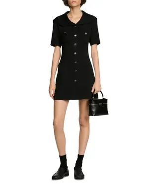 Sandro Sabrina Sailor Collar Mini Dress