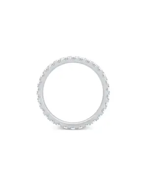 Bloomingdale'S Diamond Pave Set Eternity Ring In 14k Gold, 1.0 Tcw - White Gold