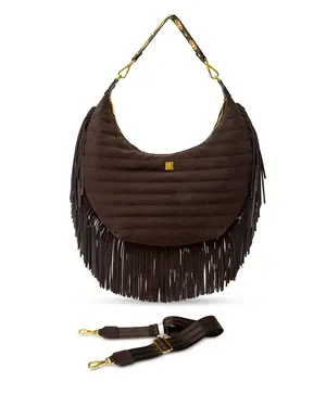 THINK ROYLN Songbird Fringed Suede Shoulder Bag