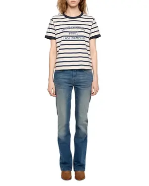 Zadig&Voltaire East Hampton Striped Graphic Tee