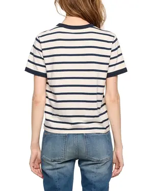 Zadig&Voltaire East Hampton Striped Graphic Tee