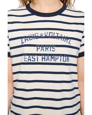 Zadig&Voltaire East Hampton Striped Graphic Tee