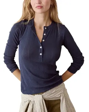 Marine Layer Lexi Pointelle Henley Top