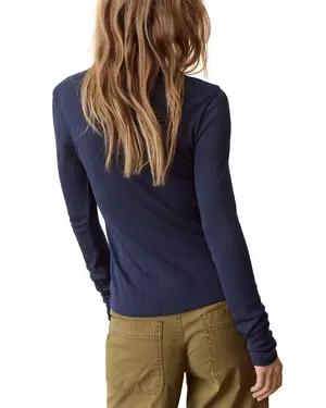 Marine Layer Lexi Pointelle Henley Top