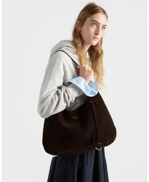 Prada Boogie Large Suede Bag