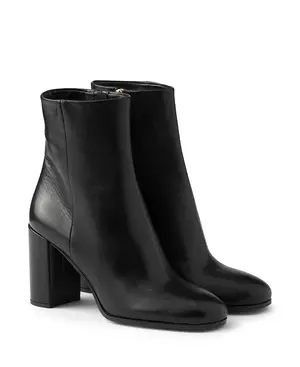 Prada Leather Booties - Black