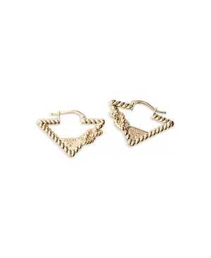 Prada Metal Earrings - Gold