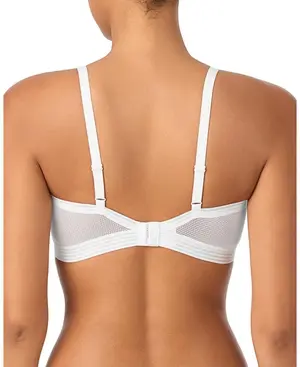 Dkny Sheer Stripe Bralette - White