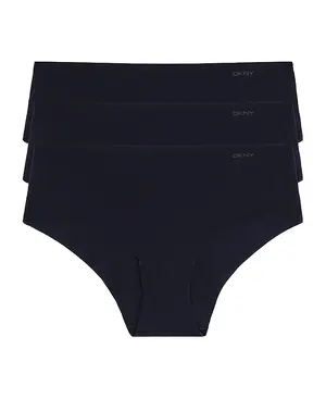 Dkny Seamless Litewear Cut Anywhere Hipster 3pk - Black