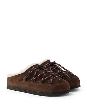 Prada Suede Mules - Dark Brown