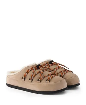 Prada Suede Mules - Desert Beige