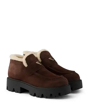 Prada Suede Loafers - Dark Brown