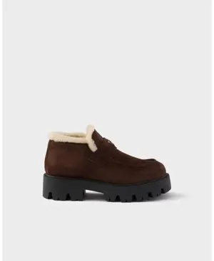 Prada Suede Loafers - Dark Brown