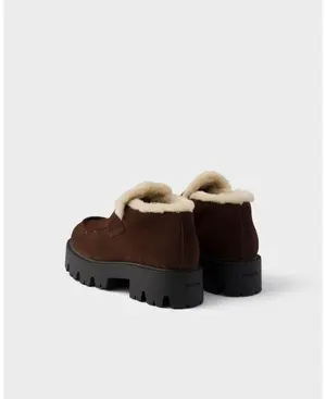 Prada Suede Loafers - Dark Brown
