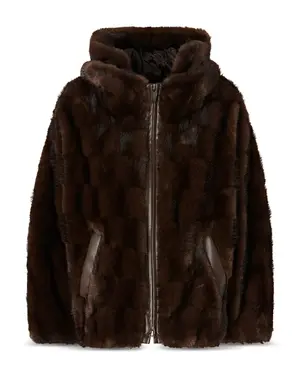 Pinko Cadetia Hooded Faux Fur Jacket