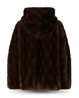 Pinko Cadetia Hooded Faux Fur Jacket