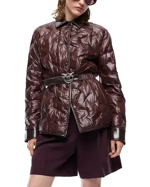 Pinko Dipladenia Belted Puffer Coat