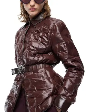 Pinko Dipladenia Belted Puffer Coat