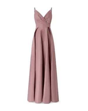 Pinko Cherokee High Slit Sleeveless Gown - Dusky Mauve