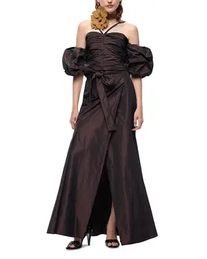 Pinko Pick-up Gonna Taffeta Skirt