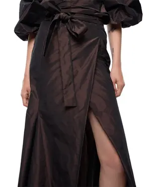 Pinko Pick-up Gonna Taffeta Skirt