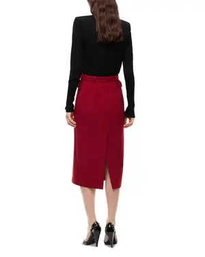Pinko Gazania Belted Crepe Skirt