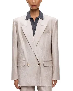 Pinko Cayman Metallic Double Breasted Blazer