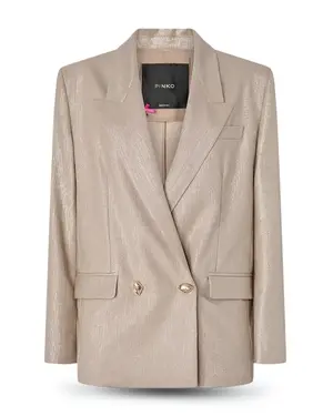 Pinko Cayman Metallic Double Breasted Blazer