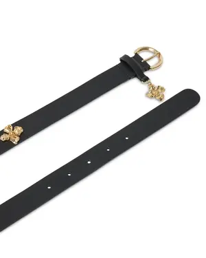 Pinko Borchi Flower Studded Leather Belt