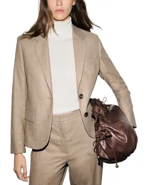 Gerard Darel Jyli Notch Lapel Straight Fit Blazer