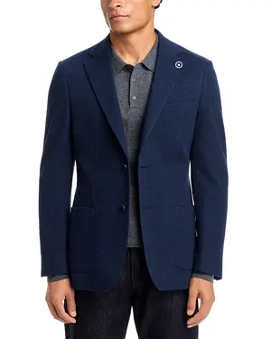 Hart Schaffner Marx New York Fit Wool & Cotton Jersey Soft Jacket - Navy