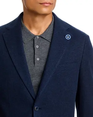 Hart Schaffner Marx New York Fit Wool & Cotton Jersey Soft Jacket - Navy
