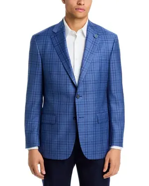 Hart Schaffner Marx New York Fit Graph Plaid Wool Sport Coat