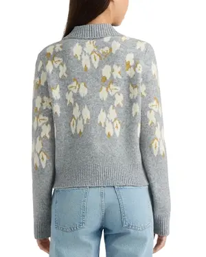 NVLT Collared Intarsia Cardigan Sweater